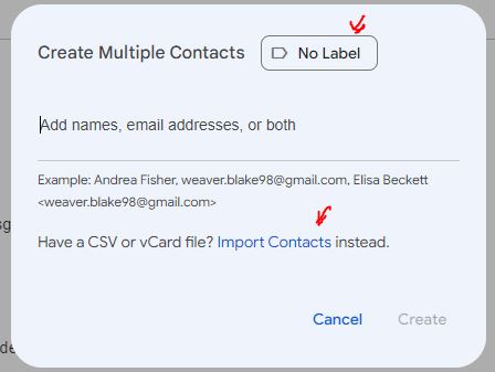 How To Import a List of Names and Addresses into Gmail Contact Group ...