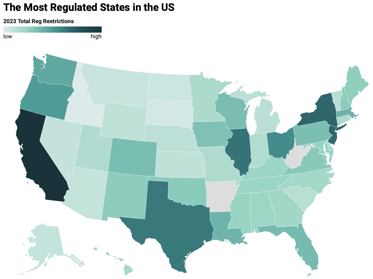 The Most Regulated States – Economist Writing Every Day